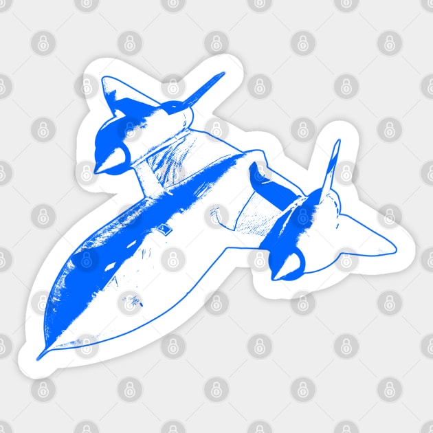 Lockheed SR-71 Blackbird - Blue Design - Black - Sticker | TeePublic